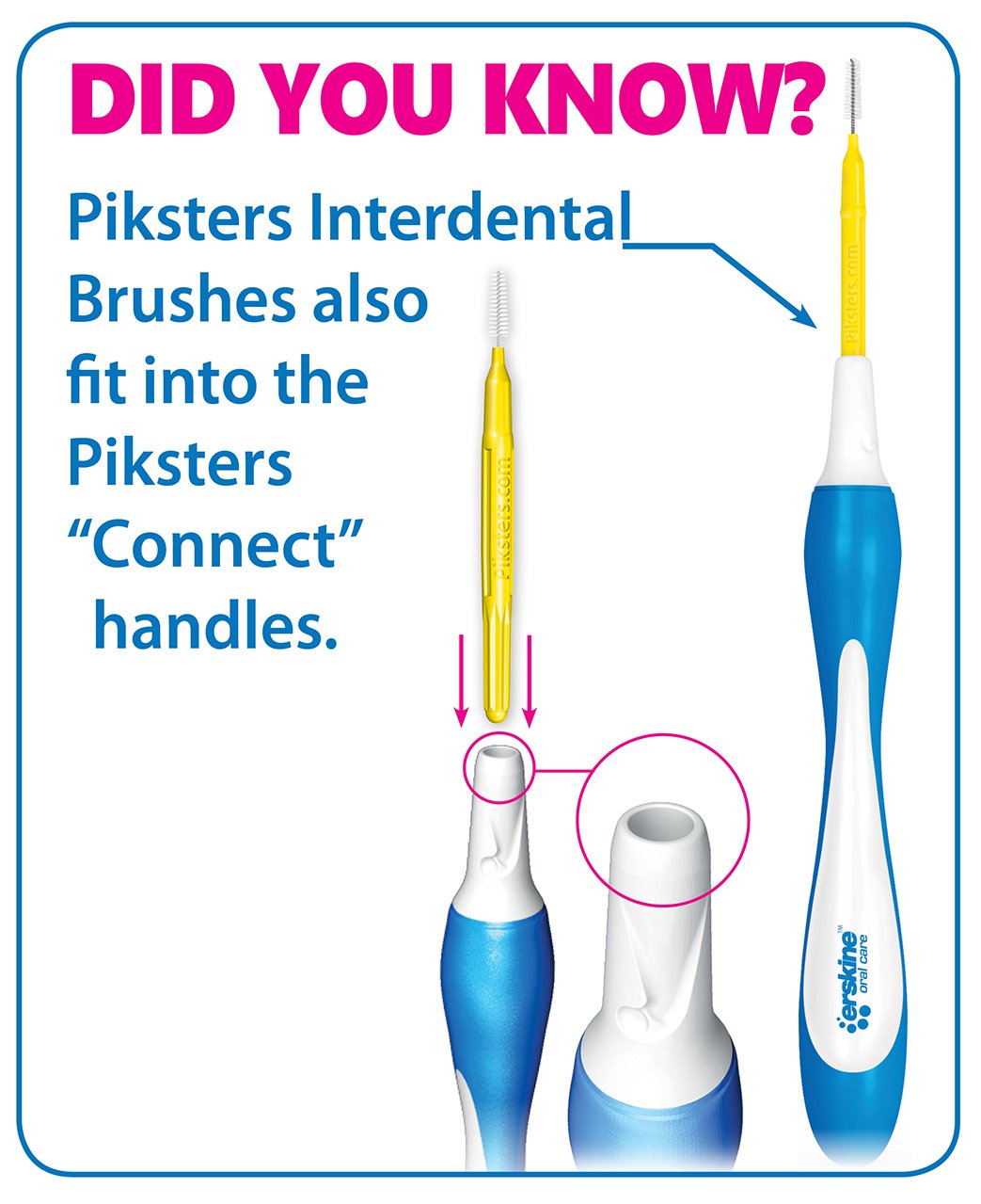Piksters Interdental Brushes, 40 pk, Size 0, Interdental Tooth Brush for Very Fine Gaps, Gum Soft Bristles for Plaque Removal, Safe for Braces