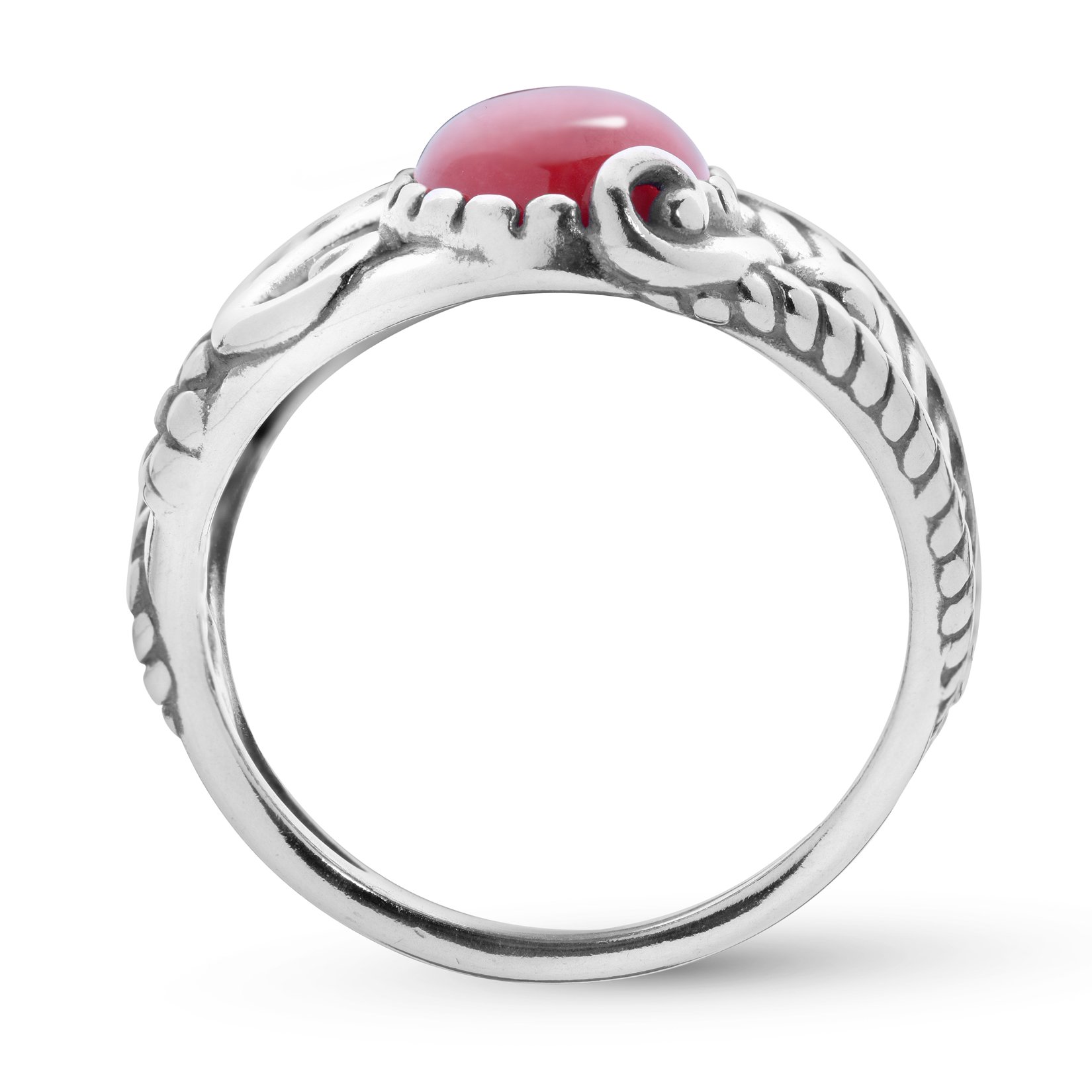 American West Sterling Silver Women's Statement Ring Gemstone Leaf Vine Design Size 10