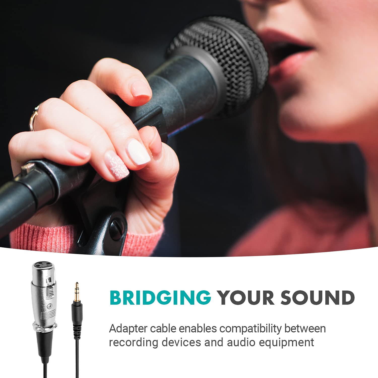 Movo TCB6 Female XLR to Male 3.5mm TRS Cable - XLR to 3.5mm Adapter for XLR Board and XLR Amp - Use Stereo to XLR Cable Adapter with Mixer Cables, Mic Input Cable, DJ Audio Cables, XLR Headphone Cable