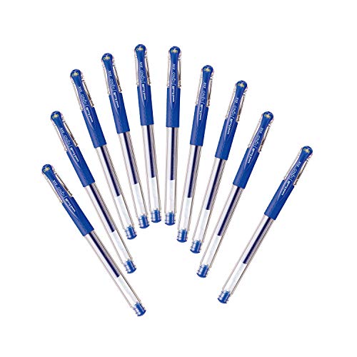 Mitsubishi Pencil Uni-Ball Signo UM151.33 Gel Ballpoint Pens, 0.01 inches (0.38 mm), Blue, 10 Pieces