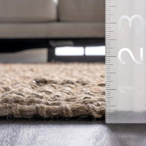 nuLOOM Daniela Farmhouse Chunky Jute Accent Rug, 3x5, Natural