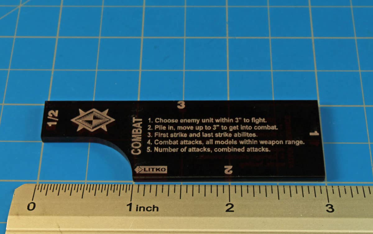 LITKO 3-inch Fight Gauge | Combat Movement | Compatible with Warhammer Age of Sigmar 3rd Edition (Translucent Red)