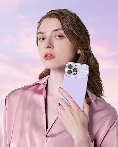 GUAGUA for iPhone 14 Pro Max Case, Silicone Phone Case for iPhone 14 Pro Max, [Full Camera Len Protector] Scratch Resistant Shockproof Protective Phone Case for iPhone 14 Pro Max 6.7'', Lilac Purple