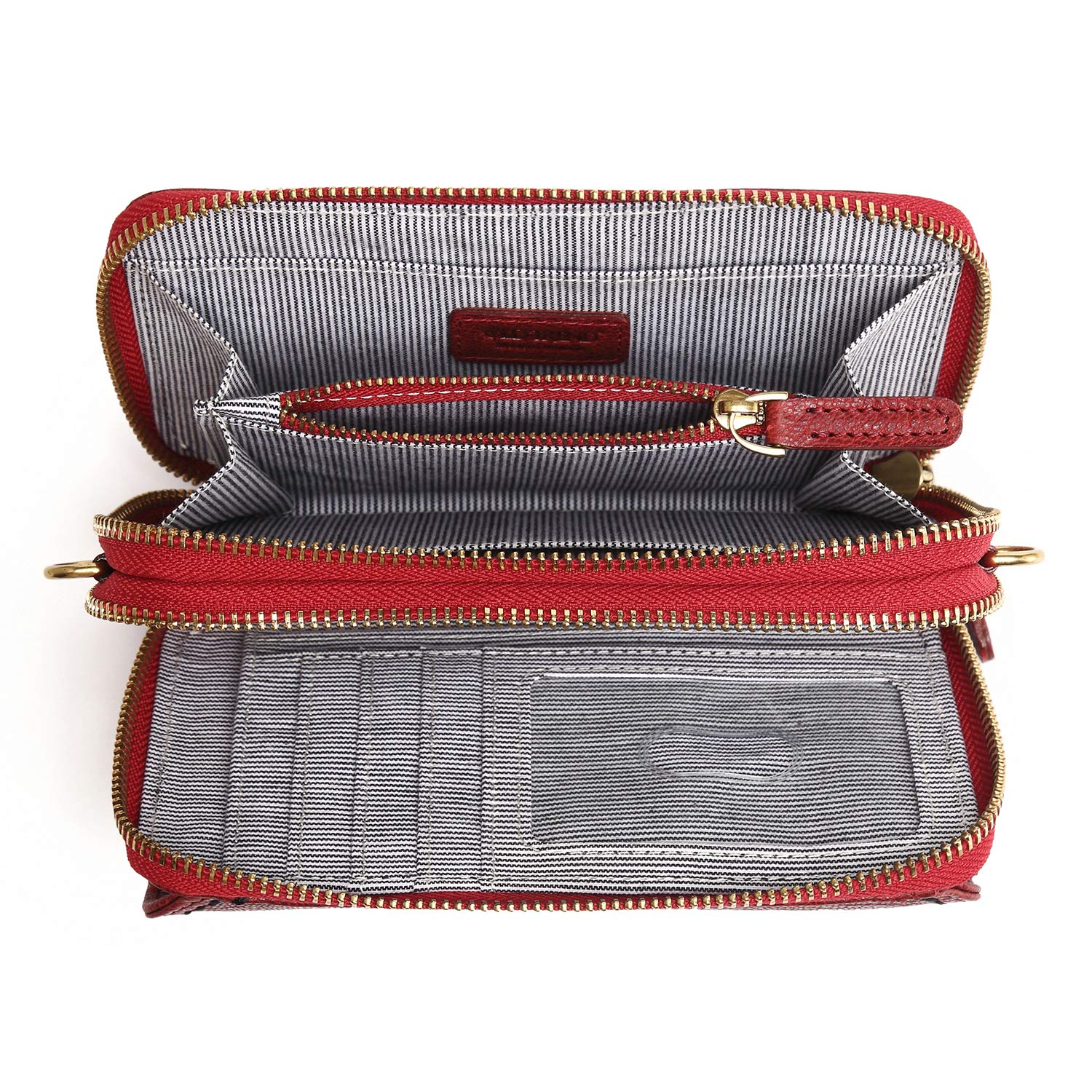 OLD TREND Genuine Leather Northwood Convertible Wallet (Red)