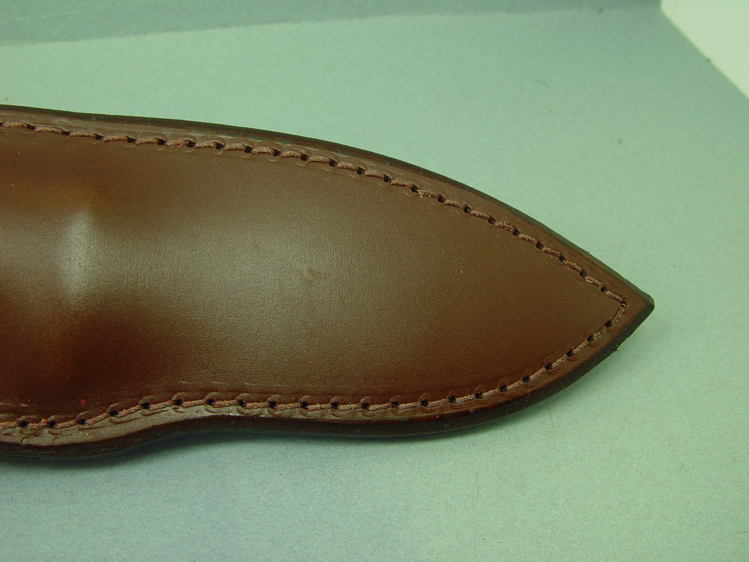 Custom Vertical Knife Sheath Fits Buck 692 or 192 Knives, Fixed Blade Knife Holder, Dyed Dark Brown
