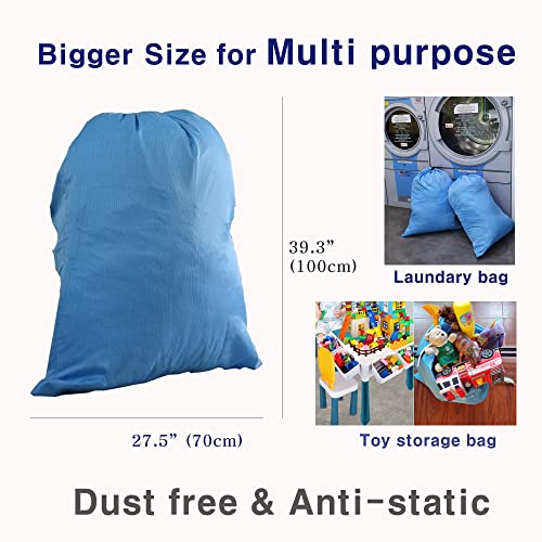 DT&G 2 Packs High Density-Conductive Large Laundry bags / Made of polyester, Drawstring closure, Anti-static / 28βx40β Size / Tear resistance and tight Stitching Dirty Clothes Storage Bags