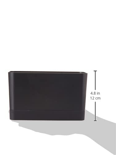 Brabantia Sink Organiser (Dark Gray) Non-Slip, Non-Scratch Kitchen Countertop Storage Caddy for Dish Brush, Soap, Cloths