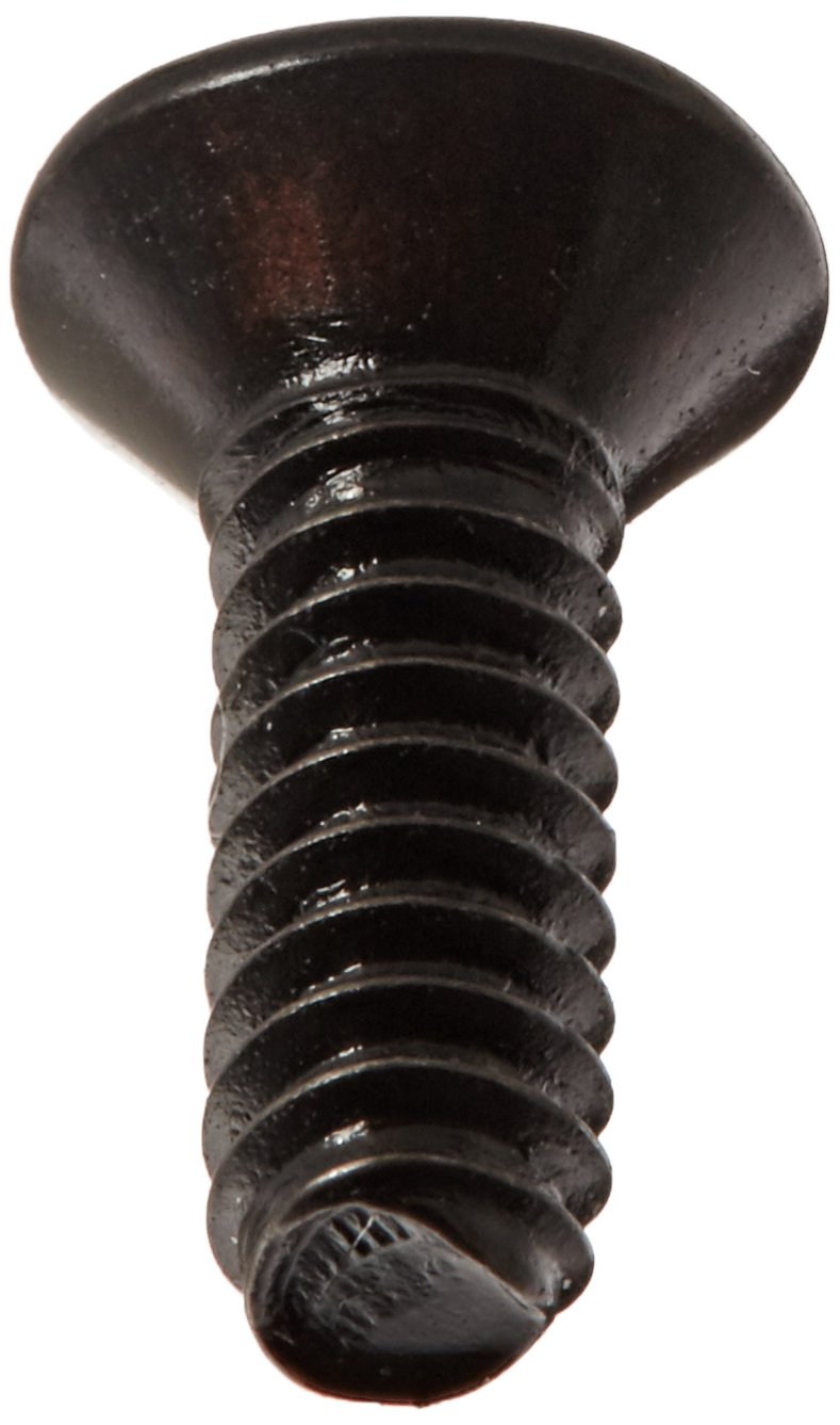 Small Parts 0406RPFB Steel Thread Rolling Screw for Metal, Black Oxide Finish, 82 Degree Flat Head, Phillips Drive, #4-40 Thread Size, 3/8" Length (Pack of 100)