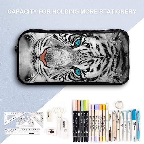 DTCCET White Tiger Backpack, Stylish Shoulders Backpack Classic Tiger Daypack with Multiple Pockets, Lightweight Laptop Bag (White Tiger)