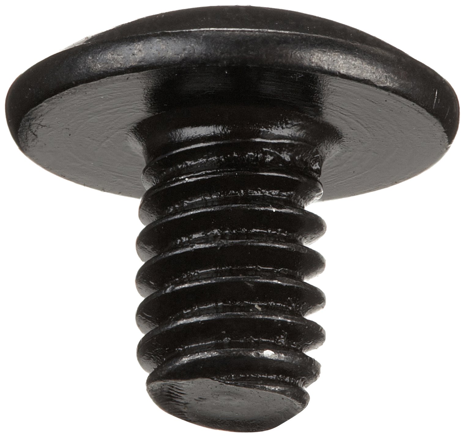 Small Parts 0804MPTB Steel Truss Head Machine Screw, Black Oxide Finish, Meets ASME B18.6.3, #2 Phillips, #8-32 Thread Size, 1/4" Length, Fully Threaded, Imported (Pack of 100)