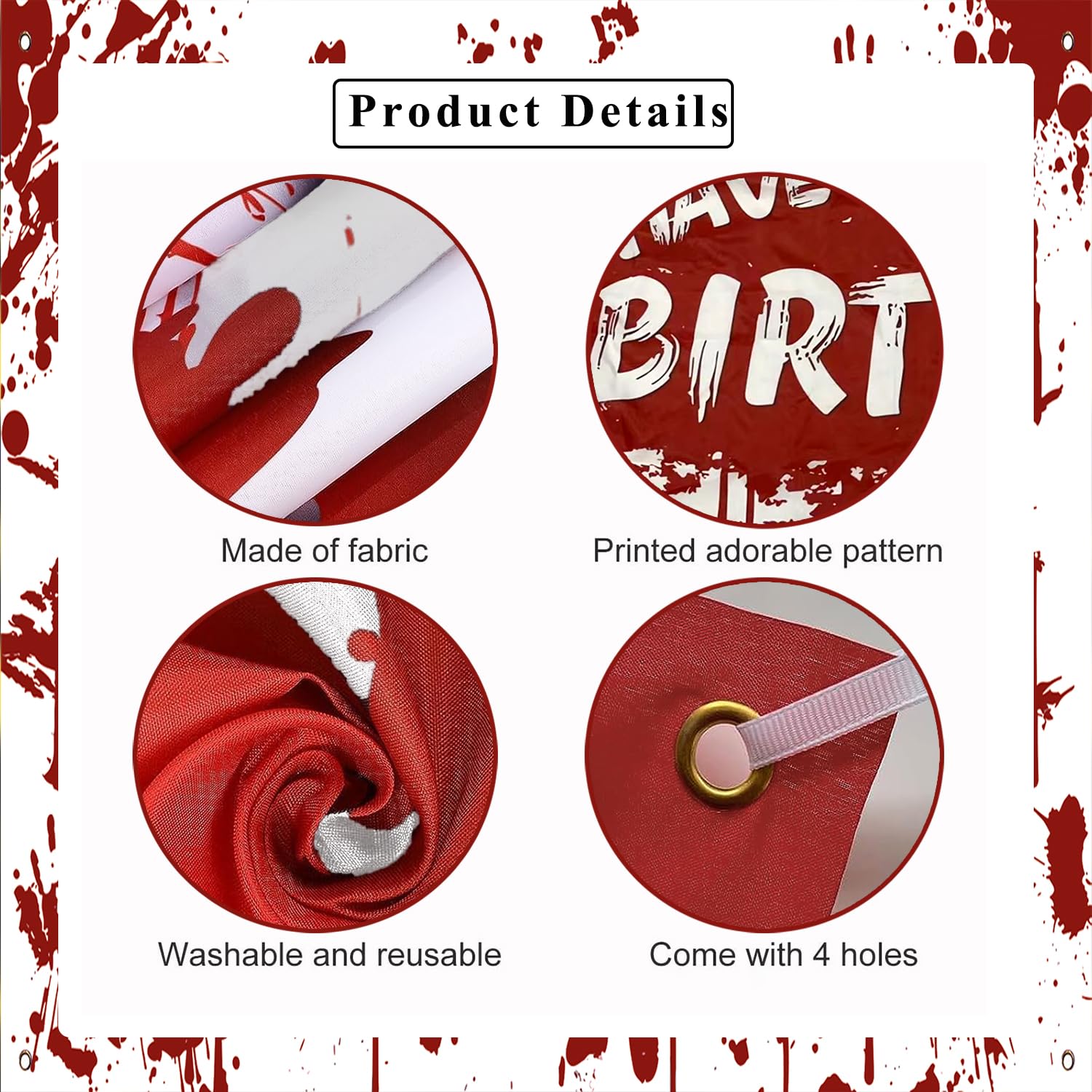 AUSHENKE Have a Killer Birthday Party Decorations Halloween Horror Birthday Banner Backdrop for Have a Killer Party Decorations, 71x43 inch