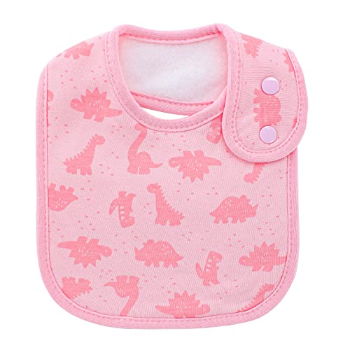 Hakochia Baby Bibs Organic Cotton Soft Absorbent Baby Bandana Drool Bibs With Adjustable Snaps for Girls Teething and Drooling 3-36 Months