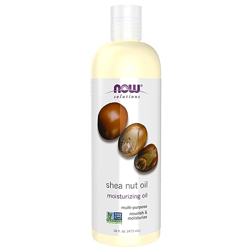 NOW Foods Solutions, Shea Nut Oil, Multi-Purpose Intense Moisturizing Oil for Skin, Scalp and Hair, 16-Ounce