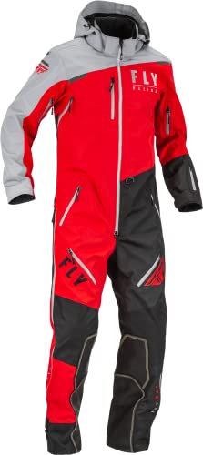 FLY Racing Adult Cobalt Shell Snow Bike Monosuit (Red/Grey, Medium)