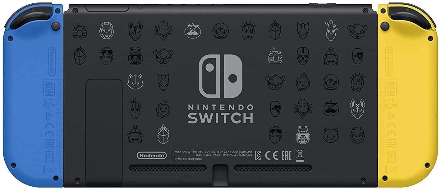 Nintendo Switch Wildcat Bundle - Holiday Family Set Fort nite Special Edition 32GB Console - Yellow and Blue Joy-Con - 6.2" Touchscreen LCD, 2000 V Bucks, TWE 128GB Micro SD Card (Renewed)