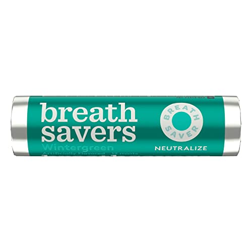 BREATH SAVERS Wintergreen Sugar Free Breath Mints Rolls, 0.75 oz (24 Count)