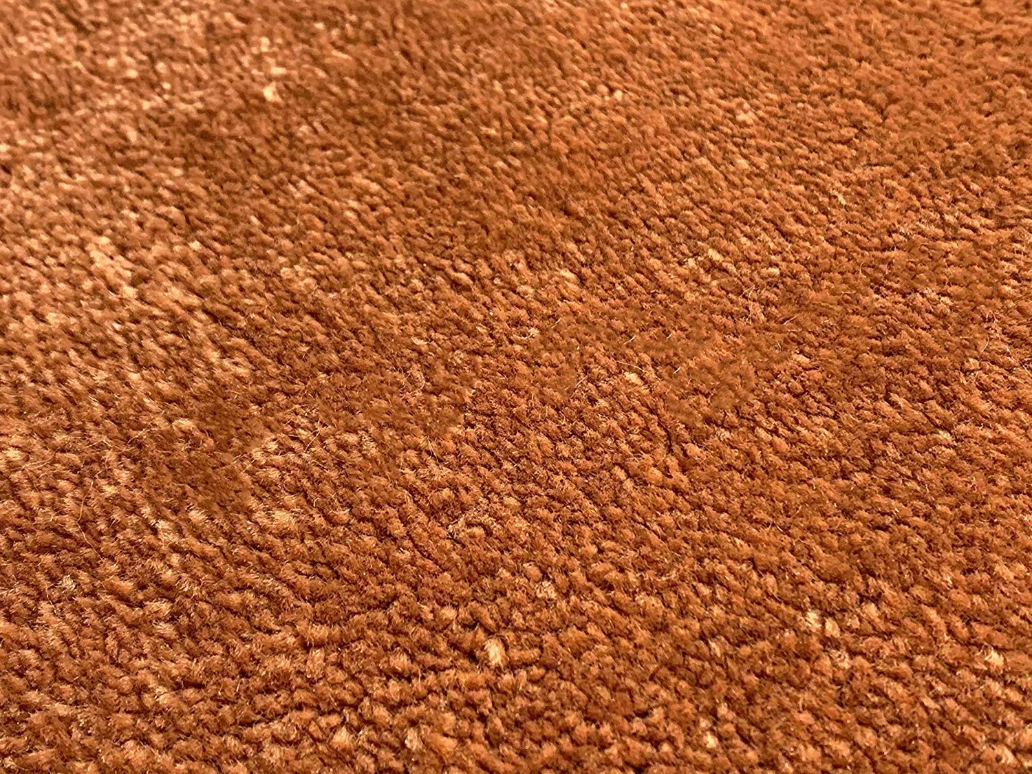 Euro Collection Solid Color Area Rug Rugs Slip Skid Resistant Rubber Backing Machine Washable More Color Options Available (Burnt Orange, 3'3" x 4'11")