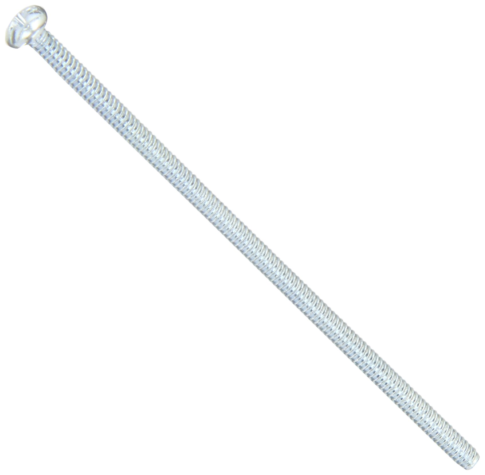 Small Parts Steel Pan Head Machine Screw, Zinc Plated, Meets ASME B18.6.3, #2 Phillips Drive, #6-32 Thread Size, 3-1/2" Length, Fully Threaded, Imported (Pack of 25)
