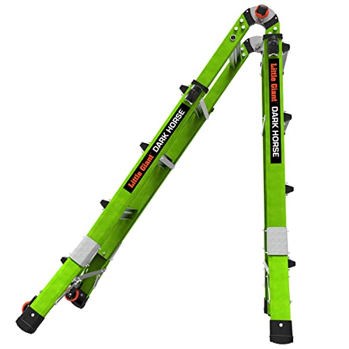 Little Giant Ladder Systems Dark Horse 2.0, M17, 17ft, Multi-Position Ladder, Fiberglass, Type 1A, 300 lbs Weight Rating, (16117-001)