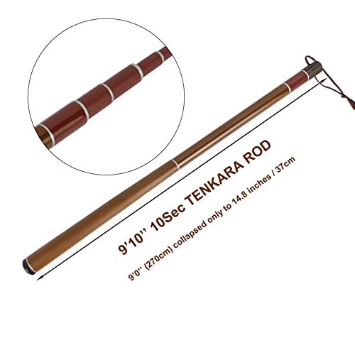 Aventik Z Tenkara Rods Pro IM12 Nano 6:4 Action 5 Most Used Sizes All Water Conditions Quality Carbon Tube Packing, Extra Spare Sections Included, Tenkara Fly Rods&Combo (9'0'' 10sec(Mini))