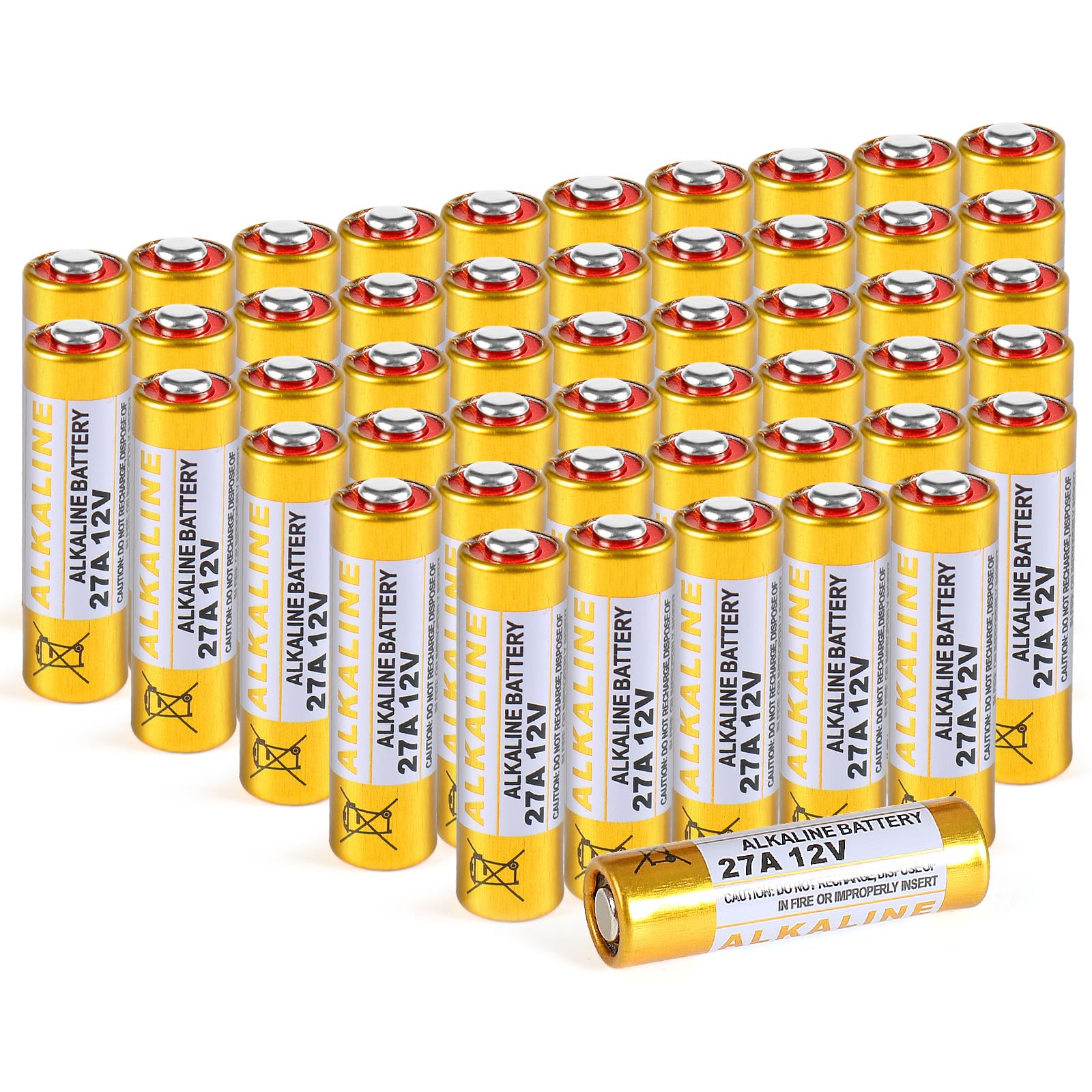 Super Power A27 27A MN27 MN27BPK GP27A L828 Battery 12V Alkaline Battery (50 Batteries)