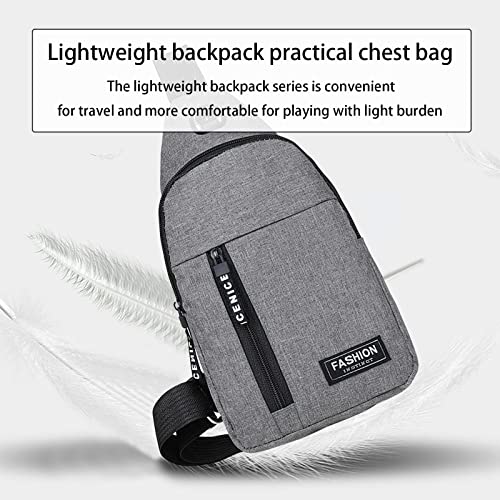 Crossbody Sling Bag, Waterproof Sling Backpack Bag with USB Charging Port, Small Sling Crossbody Chest Shoulder Bag