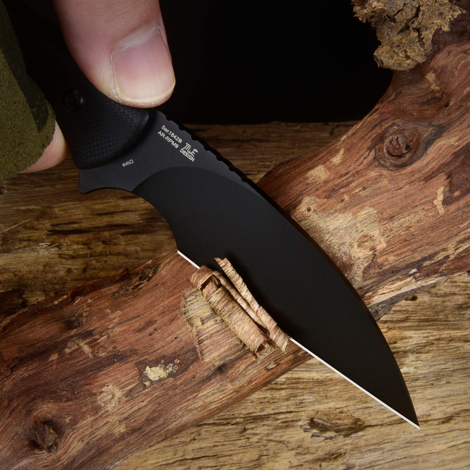 ARTISANCUTLERY Tactical Knife Sea Snake (ATZ-1842) AR-RPM9 Powder Steel Blade G10 Handle Fixed Blade Knife Desert