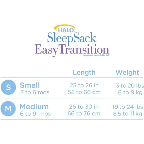 HALO Easy Transition Sleepsack Wearable Blanket, TOG 1.5, Heather Grey, Medium