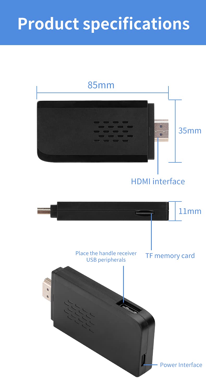 NUBSUP UB-66 Video Game Console 4K HDMI-Compatible Game Stick Built in 3500 Retro Game TV Console Support for P1/FC/GBA