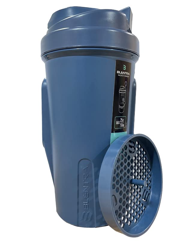 Blentra Magnetic Shaker, Pre Workout Bottle, Shaker Bottle 25oz, Protein Shaker Bottle, Bpa Free, Leak Proof Bottle, Shaker Bottles For Protein Mixes, Shaker Cup (Blue)
