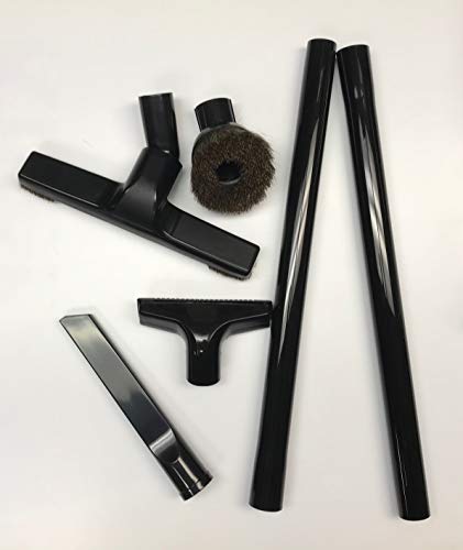 Compatible Replacement for Some Shop Vac and Ridgid Style Vacuum Cleaners Crushproof Commercial Grade Hose with Tool Set. Has 2 1/4" Machine End Coupling and Uses the Standard 1 1/4" Hose Attachments