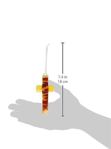 On Your First Grandchild Keepsake Glass Cross Gift for New Grandparents