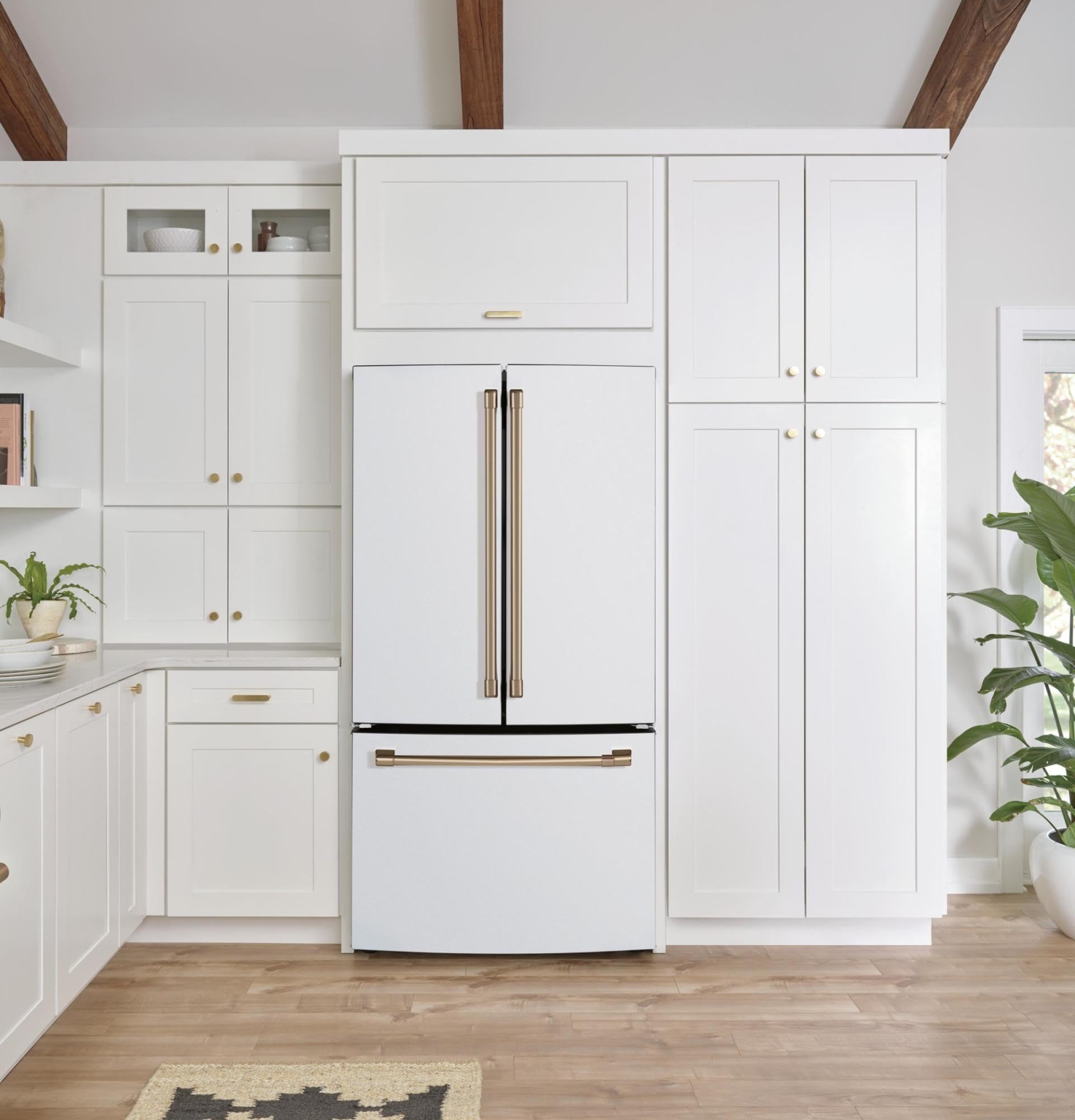 Cafe CWE19SP4NW2 18.6 cu. ft. French Door Refrigerator in Matte White, Fingerprint Resistant, Counter Depth and ENERGY STAR