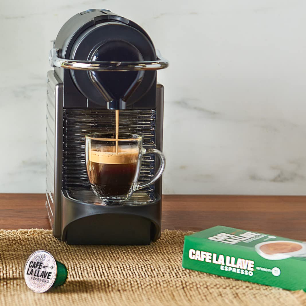 Cafe La Llave Espresso Capsules, 40-Count Aluminum Recyclable Pods, Intensity 11, Compatible with Original Nespresso Machines