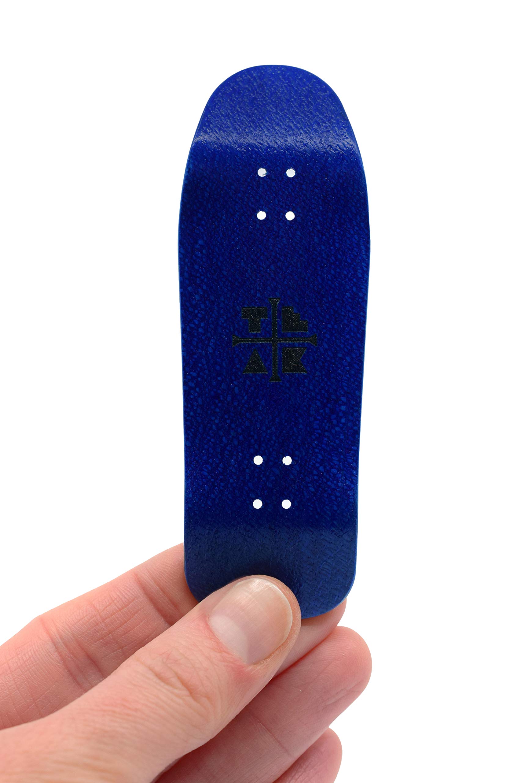 Teak Tuning Wooden Fingerboard Carlsbad Cruiser Deck, Blue Yeti - 34mm x 100mm - Handmade, Pro Shape & Size - Five Plies Wood Veneer - Includes Prolific Foam Tape