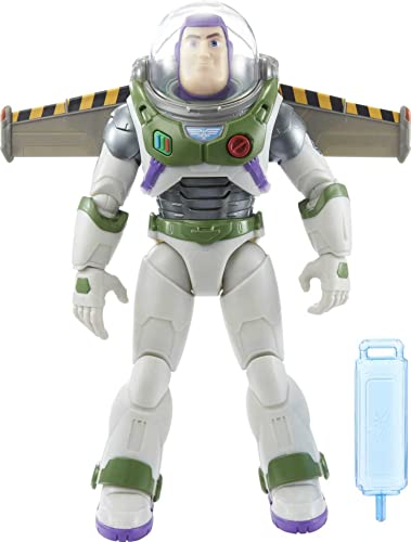 Disney and Pixar Lightyear 12-in Action Figure with Vapor Effect & Sounds, Buzz Lightyear Jetpack Liftoff Toy