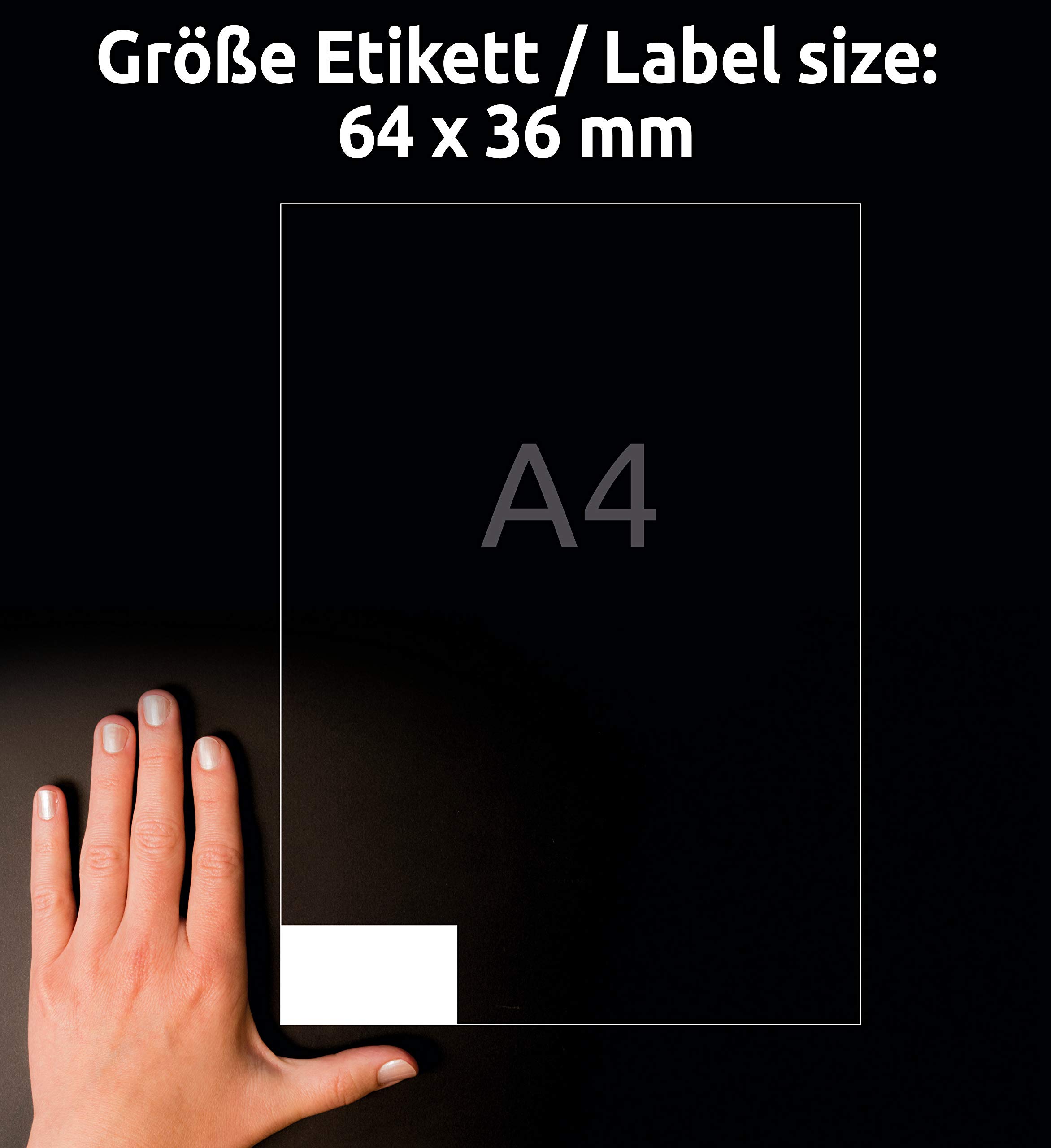 Avery Zweckform 6170 Labels 64 x 36 mm Quick-Peel 25 Sheets