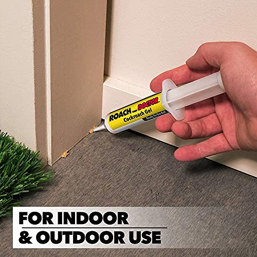BulbHead Original Roach Doctor Cockroach Gel Ready-to-Use Cockroach Gel Bait - Outdoor & Indoor Roach Killer with Syringe Applicator