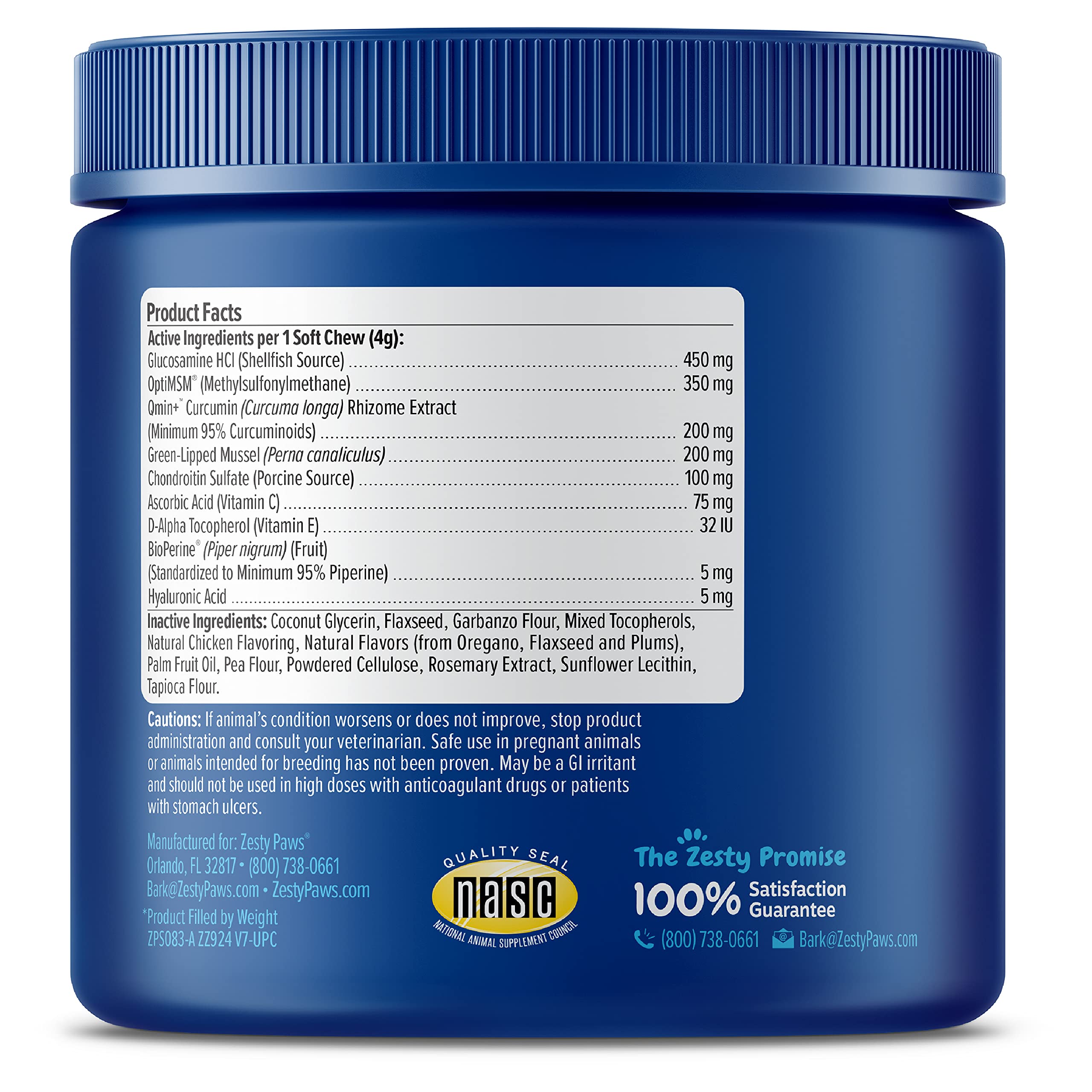 Zesty Paws Senior Advanced Glucosamine for Dogs - for Hip & Joint Arthritis Pain Relief + Probiotic for Dogs - with Natural Digestive Enzymes + Prebiotics & Pumpkin