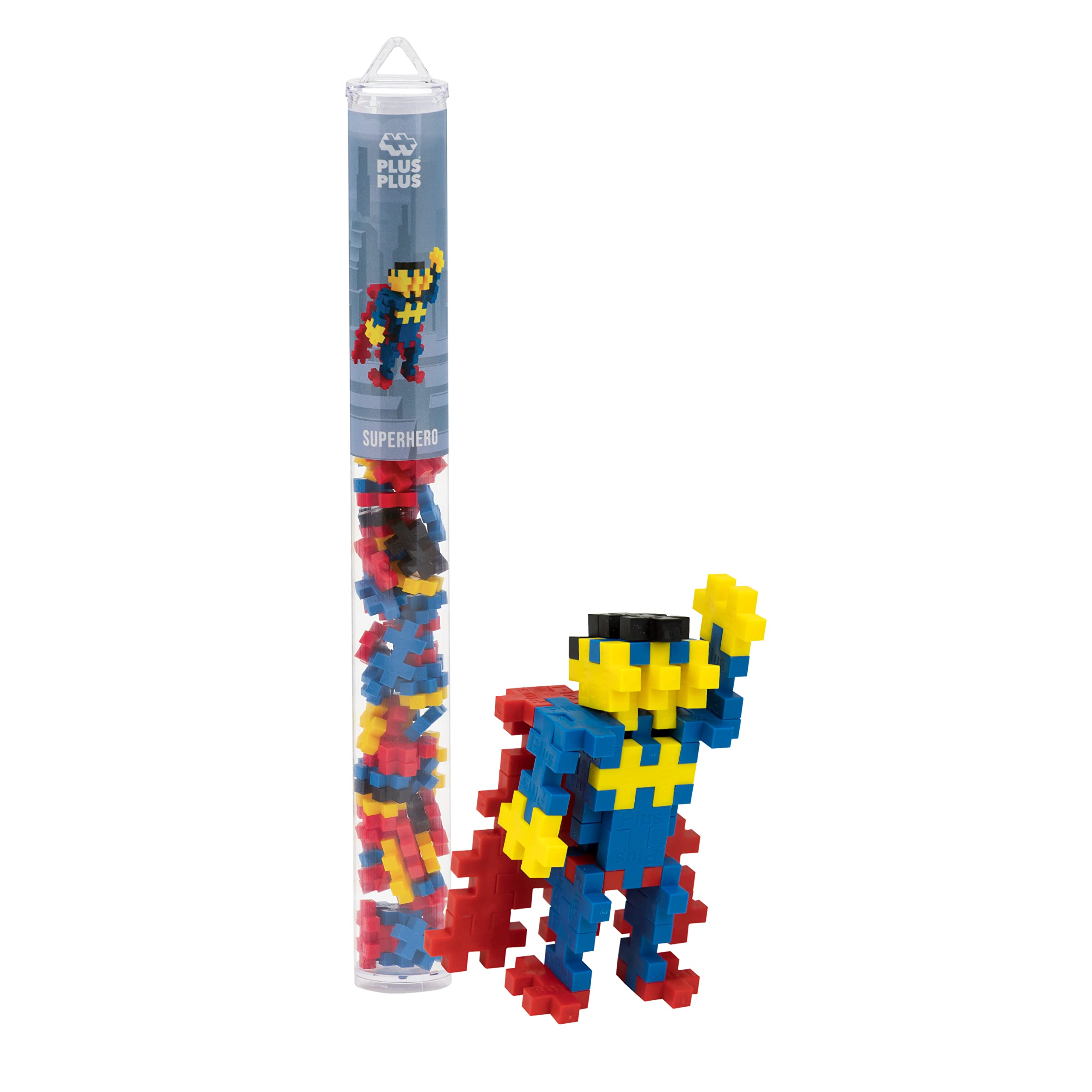 PLUS PLUS Building Block Playset Kit, Themed Figures 3D Puzzle, Fun Stem Toys for Kids, 350 Mini Interlocking Pieces - 5 Tube Bundle, Fantasy Battle