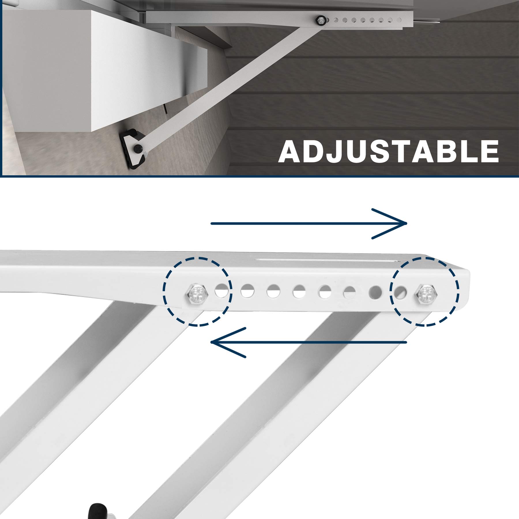 Pearwow Window Air Conditioner Support Bracket, 85 lbs Light Duty Air Conditioner Support Bracket,Universal Window AC Bracket,Designed for AC Unit 5,000 to 10,000 BTU