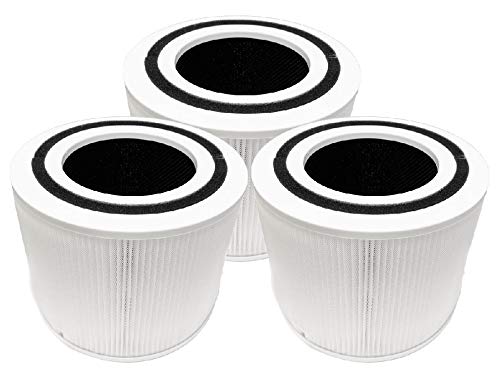 Nispira 3-in-1 True HEPA Replacement Filters Compatible with LEVOIT Core 300 Air Purifier. Compared to Part Core 300-RF, 3 Pack