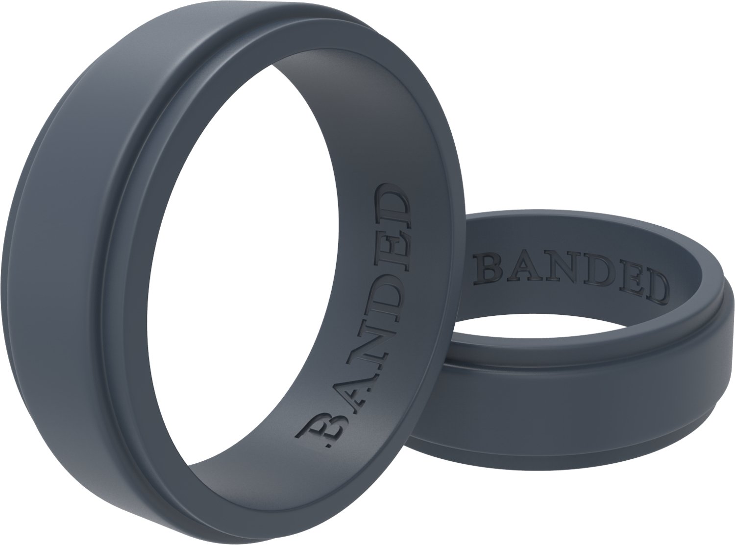 BANDED GLORY Silicone Ring Men, Silicone Wedding Rings for Men - Rubber Wedding Bands Keep Fingers Safe From Extreme Conditions - Great for Active Lifestyles, Mens Wedding Band