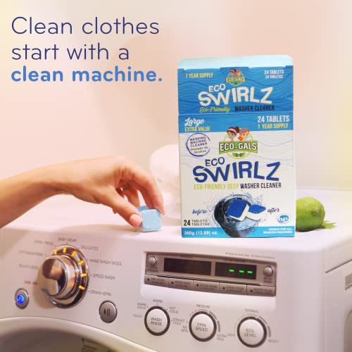 Eco-Gals Eco Swirlz Washing Machine Cleaner, 24 Count