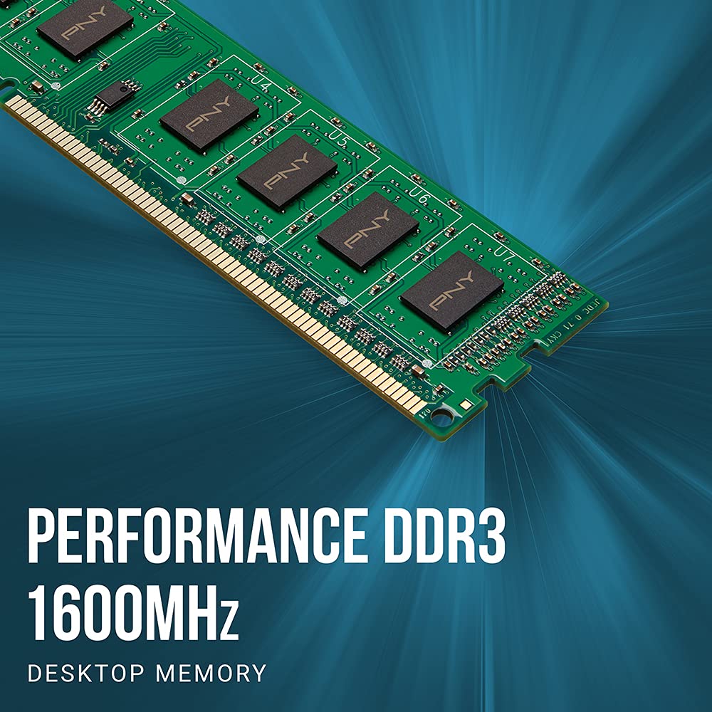 PNY Performance 8GB DDR3 1600MHz (PC3-12800) CL11 1.5V Desktop Memory - MD8GSD31600NHS