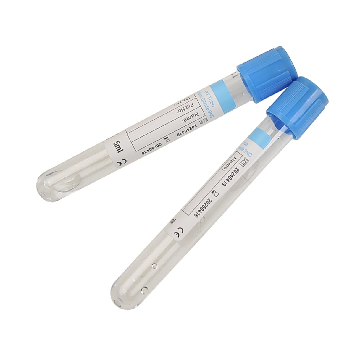 Caphstion Veterinary Lab Vacuum Blood Collection Coagulation Tubes Buffered Sodium Blood Collection Tube Pet Supplies, 5ml Blue 50pcs