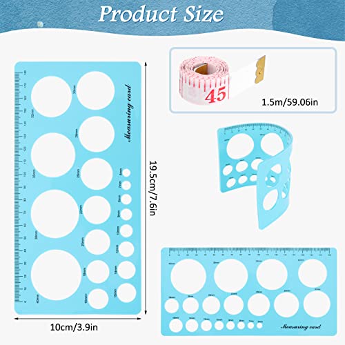Fuyamp Nipple Ruler,2 Pack Silicone Nipple Ruler with Soft Flange Size Measure Breast Flange Measuring Tool Breast Pump Sizing Tool New Mothers Musthaves(Blue)