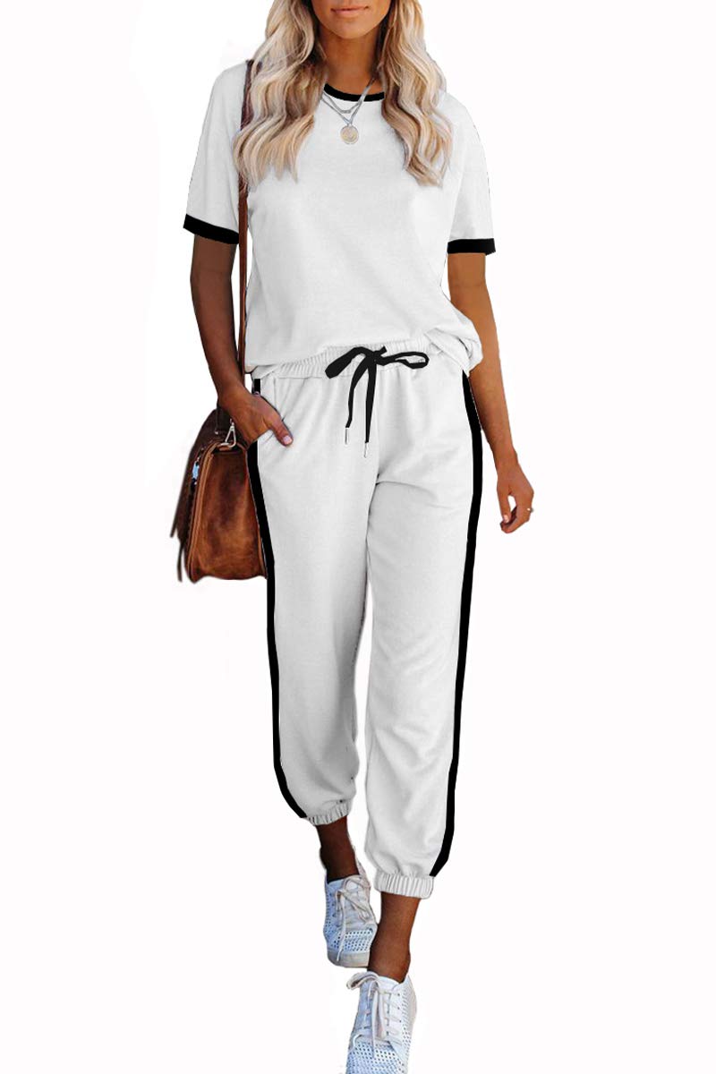 AUTOMET Women 2 Piece Outfits Lounge Sets for Women Loungewear with Long Jogger Sweatpants Sweatsuit Sets