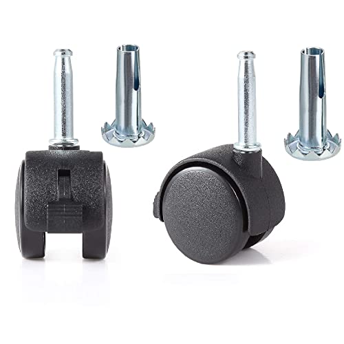 MCAMPAS 2 Pack Lock Swivel Caster Replacement Parts for Weber Gas Grill Stem Casters-2.5 inch Caster Wheel