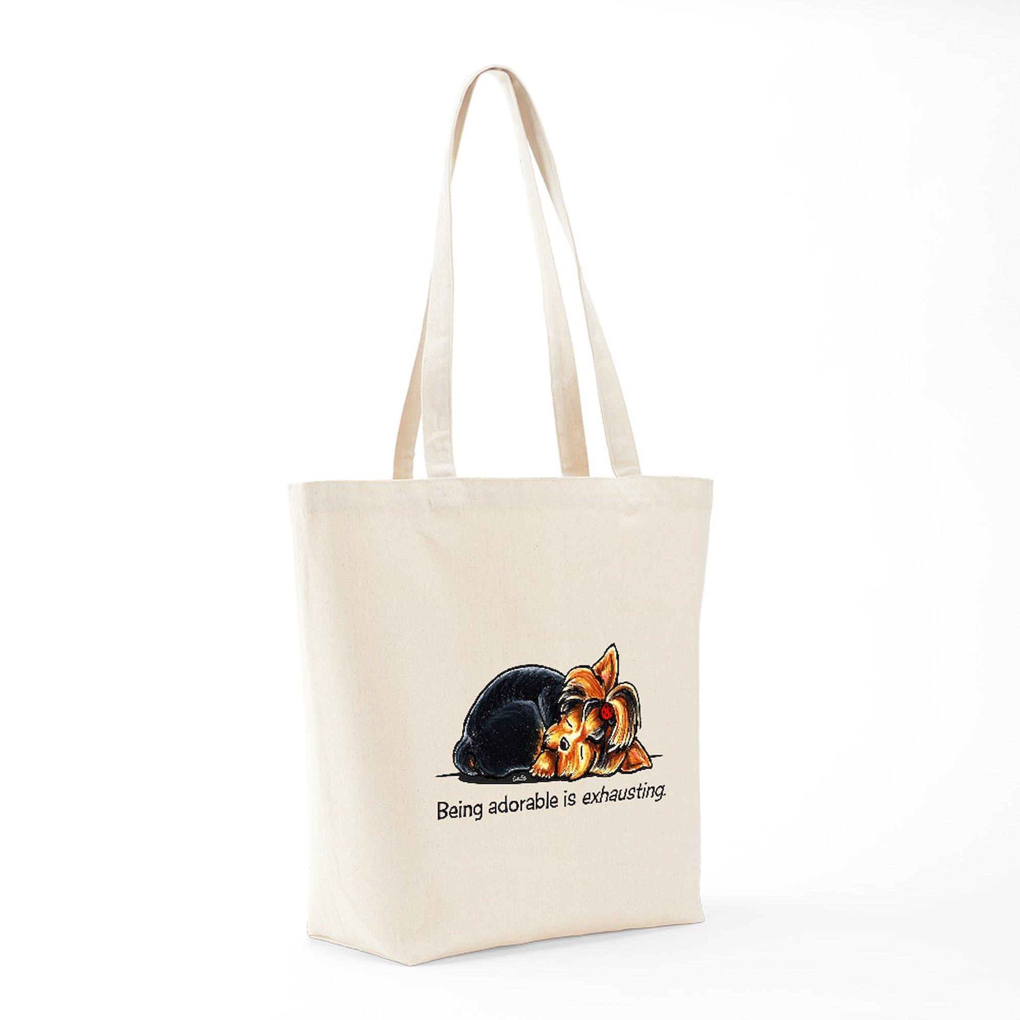 CafePress Yorkie Being Adorable Tote Bag Canvas Tote Shopping Bag